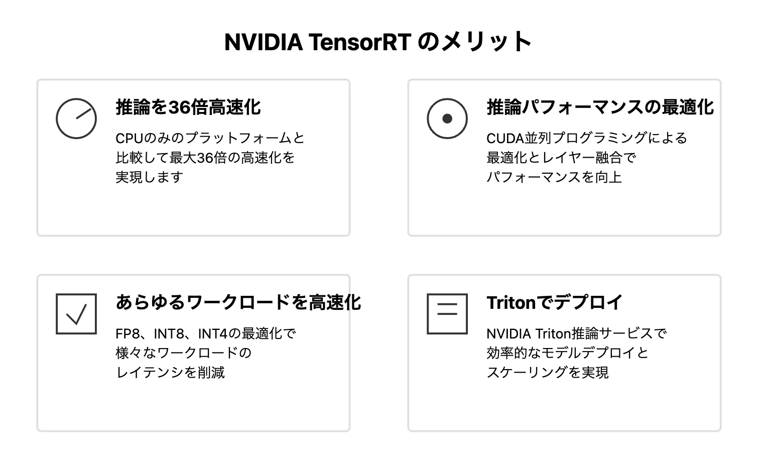 TensorRTとは？対応GPUや導入方法、使い方をわかりやすく解説！ | AI総合研究所